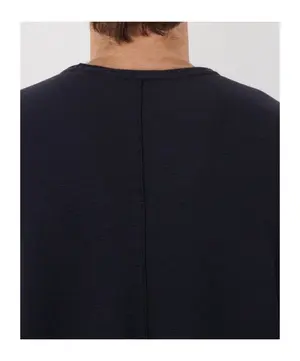 SUNFLOWER Waffle Tee Ls Navy
