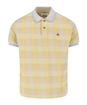 VIVIENNE WESTWOOD Checked Knit Polo Shirt - Multicolor
