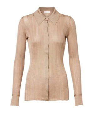 Gabriela Hearst Tamar Silk Knit Shirt