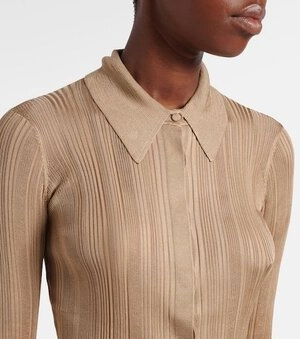 Gabriela Hearst Tamar Silk Knit Shirt