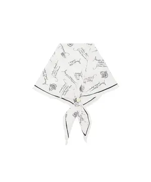 Maison Kitsuné Poetic Paris Printed Scarf