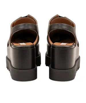 Stella McCartney Elyse Cut-out Wedge Derby Shoes