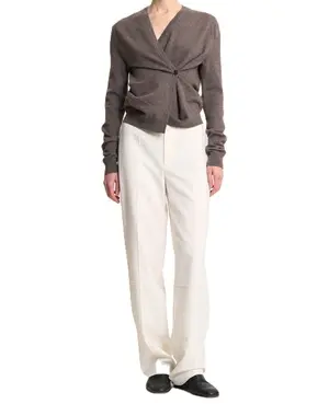 RÓHE Twisted Ballet Asymmetrical Cardigan - Mud