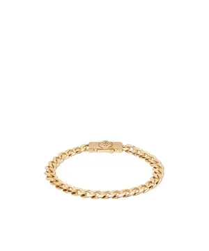 Emanuele Bicocchi Engraved Logo Chain Bracelet - Gold