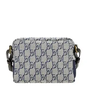 Emporio Armani Crossbody Bag In Monogram Cotton