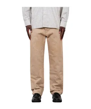 SUNFLOWER Logo Patch Straight-leg Jeans - Nude