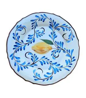 LES-OTTOMANS Ceramic Positano Lemons Plate