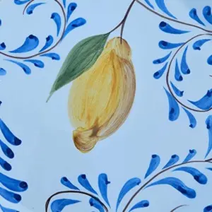 LES-OTTOMANS Ceramic Positano Lemons Charger Plate