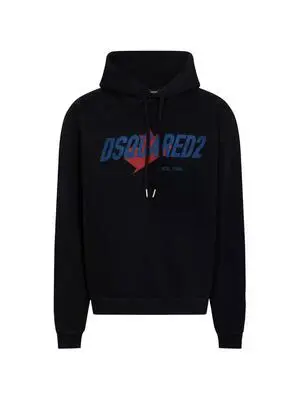 Dsquared2 Logo Relax-fit Hoodie - Black
