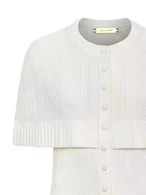 Hellessy Hellesy Caspian Cable-knit Short-sleeve Cardigan