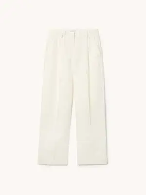 HOUSE OF DAGMAR Relaxed Linen Trousers - White