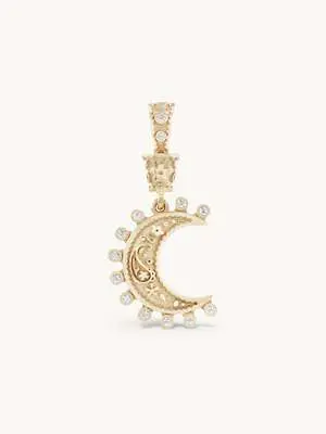 MARLO LAZ Small Southwestern Moon Charm - Gold