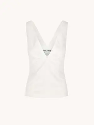 Bernadette Aurelia Top - White