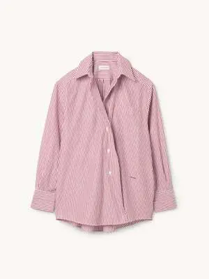 HOUSE OF DAGMAR Asymmetric Shirt - Red Multi