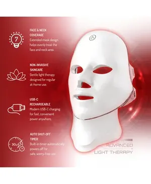 PURSONIC 7 In 1 Led Light Therapy Face And Neck Mask And Led Light Therapy Panel