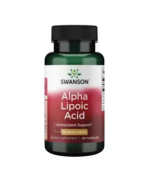 SWANSON Alpha Lipoic Acid Quality Supplement For Healthy Blood Pressure Support And Carbohydrate Metabolism 120 Capsules - No Color