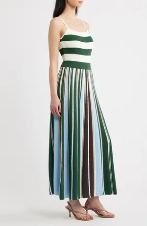 Torn By Ronny Kobo Elena Mixed Stripe Sweater Dress