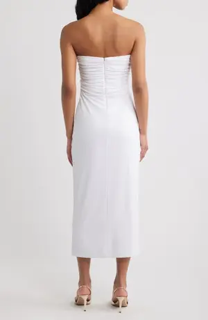 Torn By Ronny Kobo Sandrine Strapless Cutout Detail Dress - Ivory