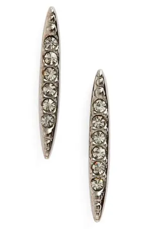 Nadri Pavé Spear Stud Earrings - Black