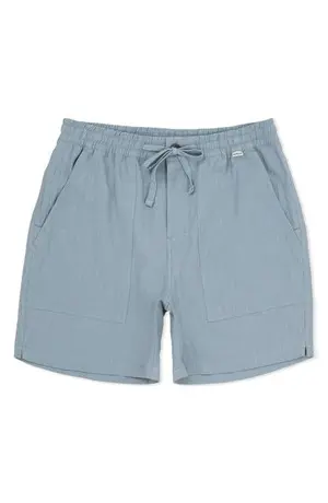 Hurley Volley Solid Cotton Drawstring Shorts - Worker Blue