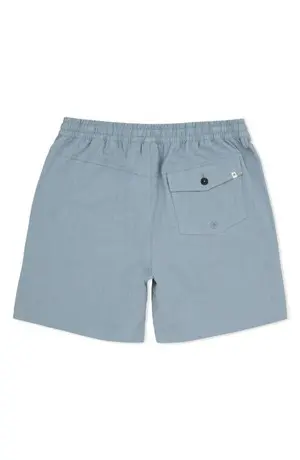 Hurley Volley Solid Cotton Drawstring Shorts - Worker Blue