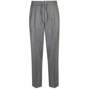 Brunello Cucinelli Medium Grey Virgin Wool Trousers - Gray