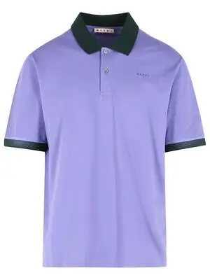 Marni Cotton Polo Shirt - Purple
