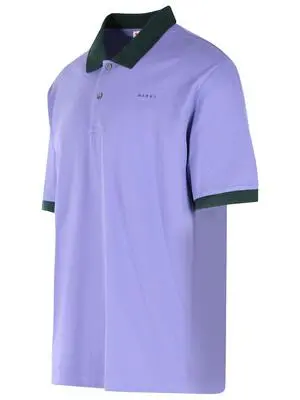Marni Cotton Polo Shirt - Purple