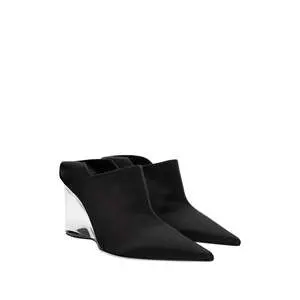 Alaïa ALAIA Black Mesh And Patent Leather Mary Jane Block Heel Shoes Black