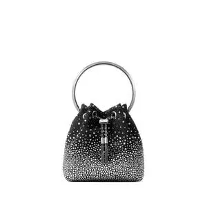 JIMMY CHOO Crystal Embellished Drawstring Tote Bag