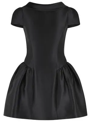 SELF-PORTRAIT Polyester Taffeta Mini Dress - Black