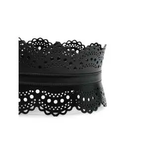 Alaïa Laser-cut Leather Belt - Black