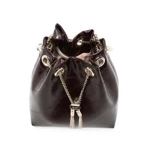 JIMMY CHOO Drawstring Mini Bag With Gold-tone Hardware - Red