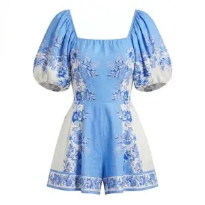 Yumi Kim Gigi Linen Romper - Blue