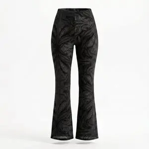 JANARA JONES Iris High-waist Volk Flared Pants - Black