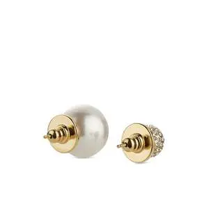 JIMMY CHOO Mismatched Stud Earrings With Pearl And Crystal Embellishments