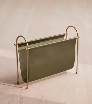 SOHO HOME Leather Meard Magazine Rack