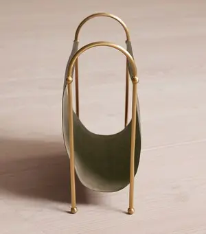 SOHO HOME Leather Meard Magazine Rack