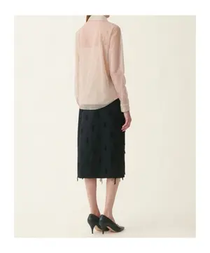 Fabiana Filippi Sheer Tulle Shirt With Lace Collar