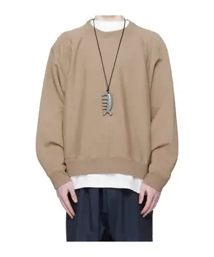 HED MAYNER Long-sleeved Crew Neck Sweatshirt - Light Brown