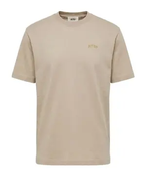 AUTRY Logo-embroidered T-shirt - Nude