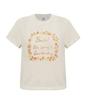 RE/DONE 1950s Boxy Floral-print T-shirt - White
