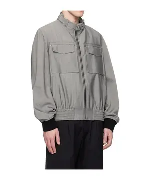 LANVIN Wool Blend Zip-up Casual Jacket