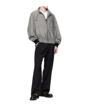 LANVIN Wool Blend Zip-up Casual Jacket