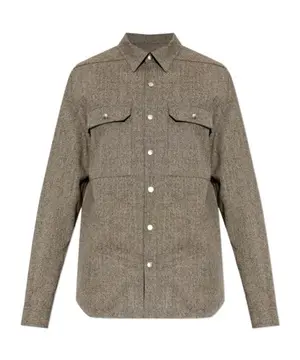Rick Owens Back-strap Shirt - Grey