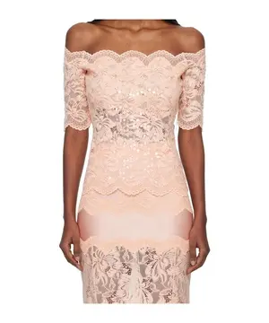 Rabanne Off-shoulder Top - Nude