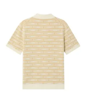 Casablanca Knit Logo Short Sleeve Polo Shirt