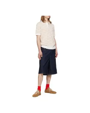 Casablanca Knit Logo Short Sleeve Polo Shirt