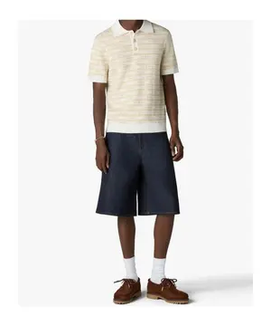 Casablanca Knit Logo Short Sleeve Polo Shirt