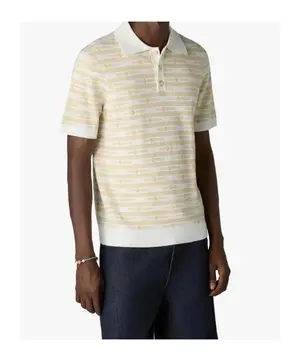 Casablanca Knit Logo Short Sleeve Polo Shirt